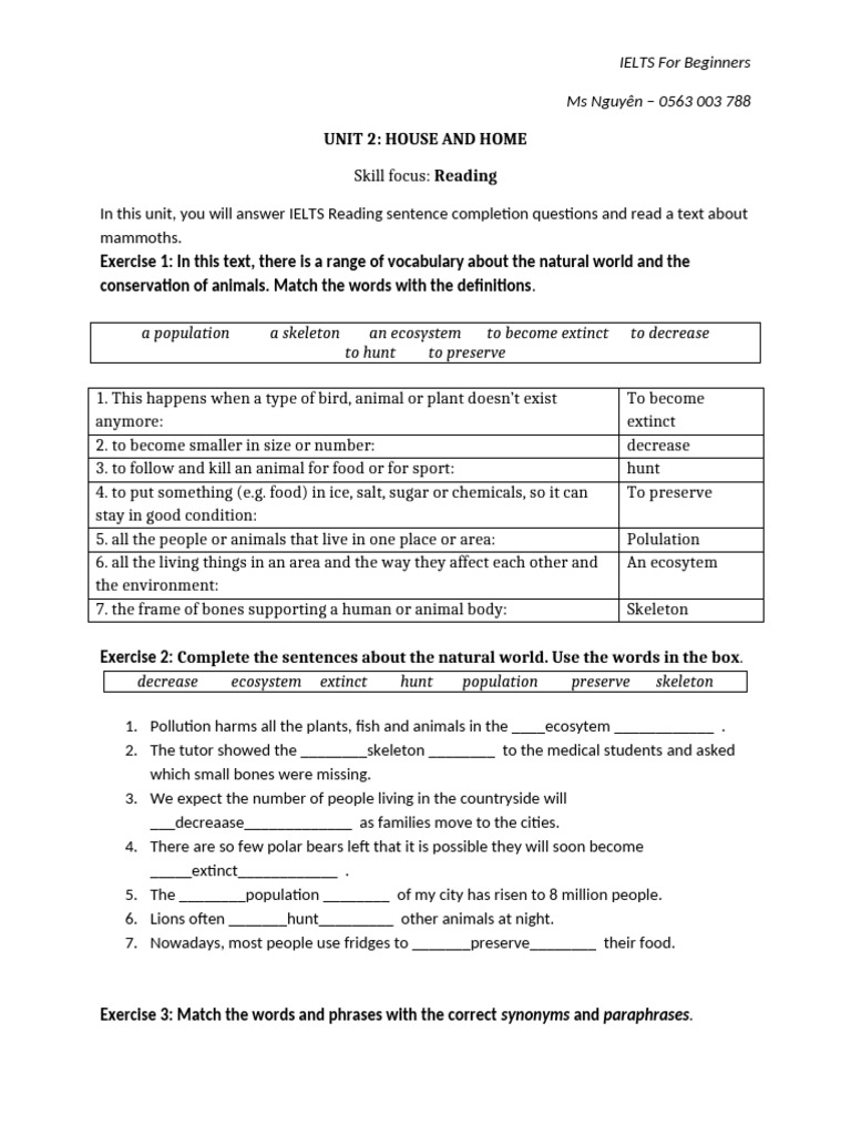 IELTS Reading: House and Home Unit | PDF | Science & Mathematics