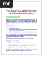 Overview of the Contact Process | PDF | Sulfuric Acid | Chemical Elements
