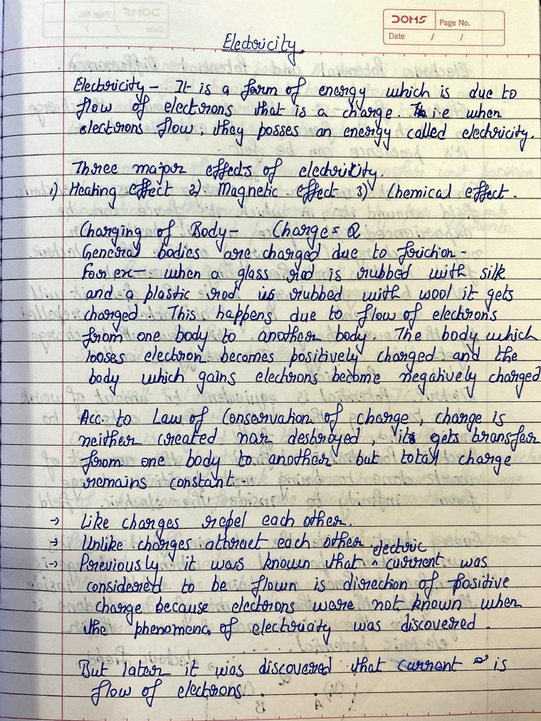 Electricity - Part 1 | PDF