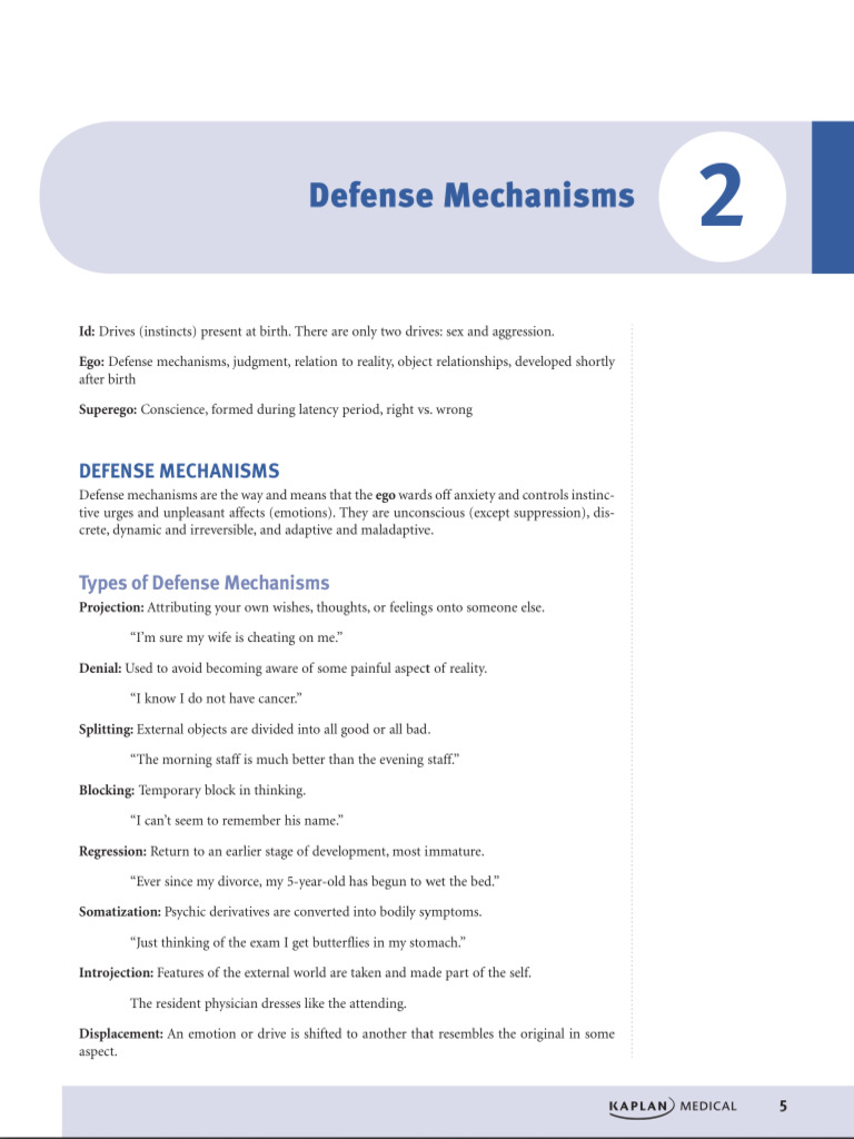 Defence Mechanism | PDF