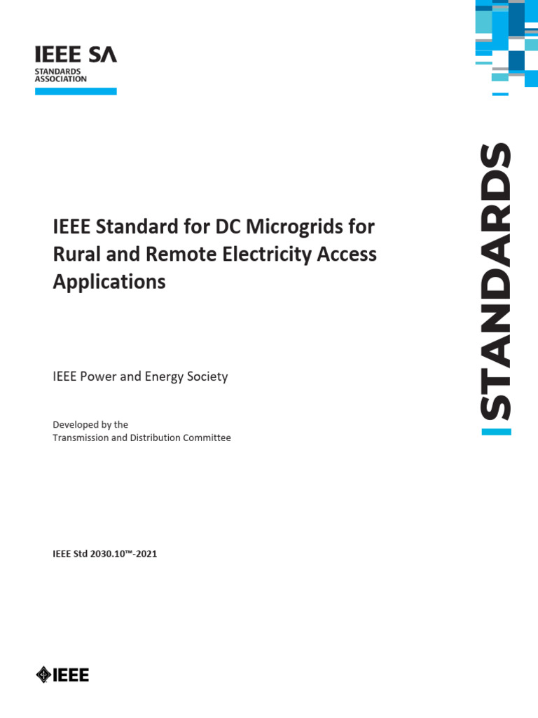 Ieee Standard For DC Microgrids For Rural and Remote Electricity Access Applications | PDF ...
