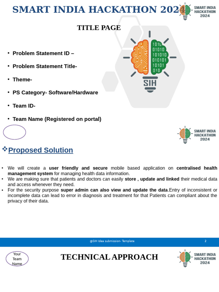 Centralised Medical Healtcare .Sih | PDF | Microsoft Power Point | Data