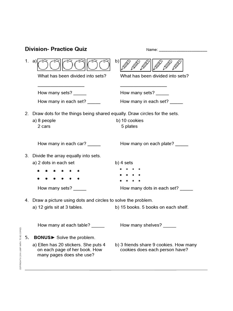 Division Practice Quiz | PDF | Computers