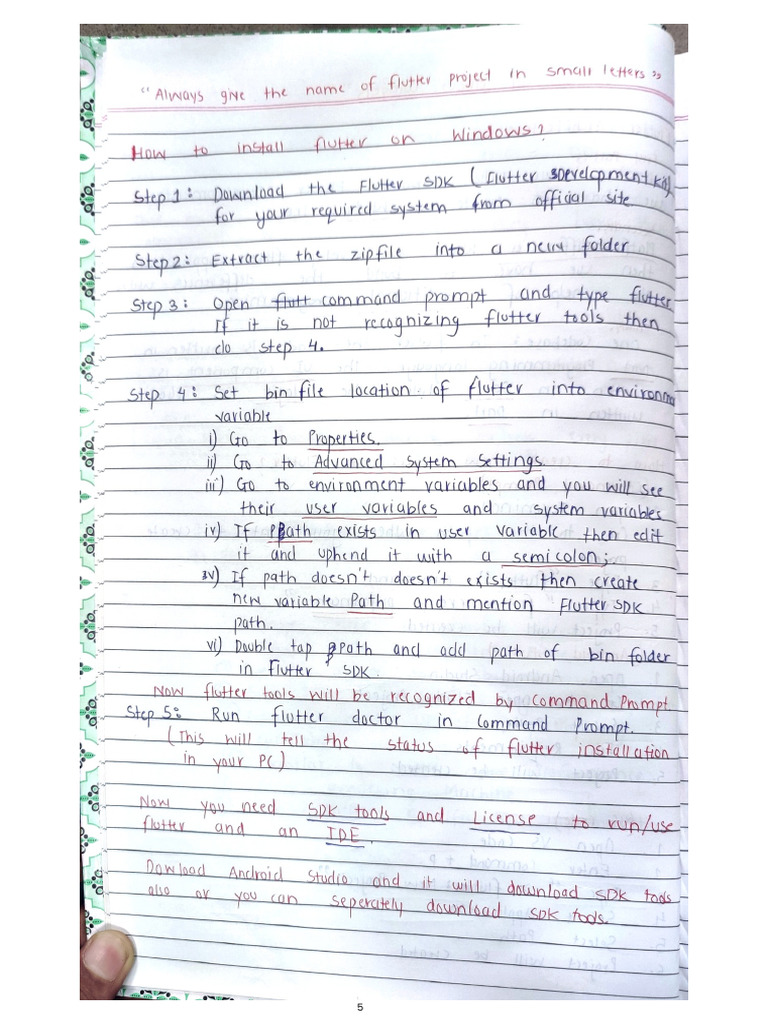 Flutter Installation Guide | PDF