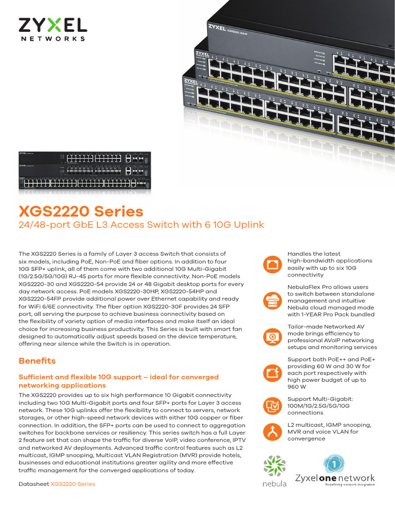 XGS2220 Series Layer 3 Switches | PDF | I Pv6 | Network Switch