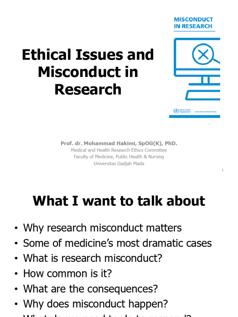 Longitudinal EBM-CAS Research Ethics, Misconduct, Fabrication ...