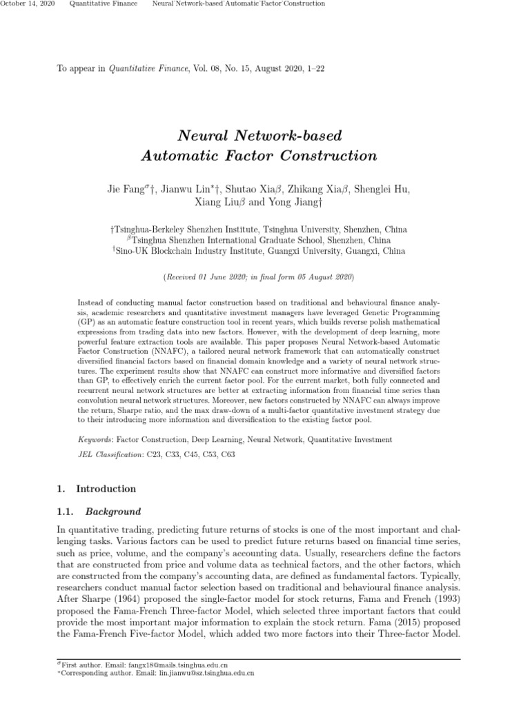Alphas Neural Network Based | PDF | Artificial Neural Network | Applied Mathematics