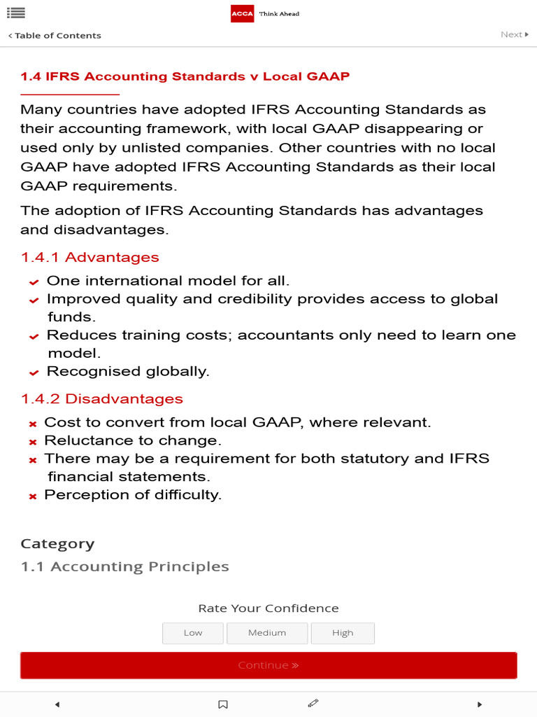1.4.1 Advantages: 1.4 IFRS Accounting Standards V Local GAAP | PDF ...