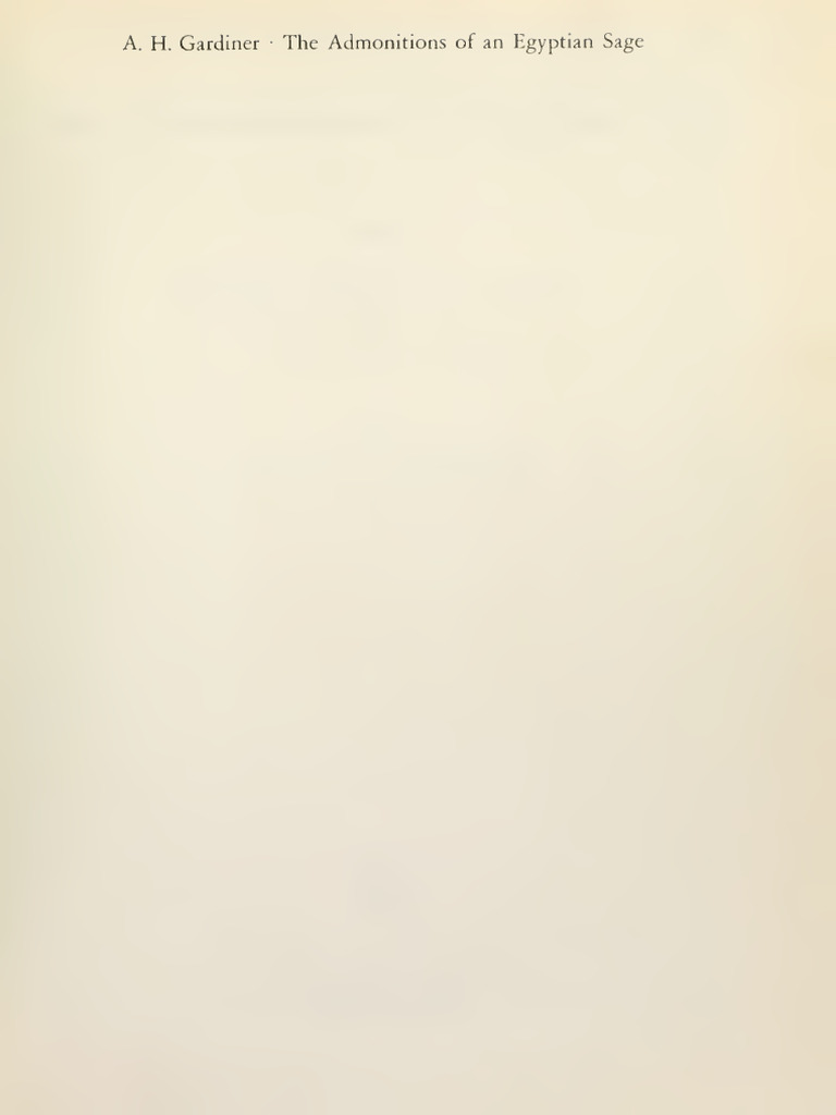 Gardiner, Alan - Papyrus Leyden, An Admonition of An Egyptian Sage ...
