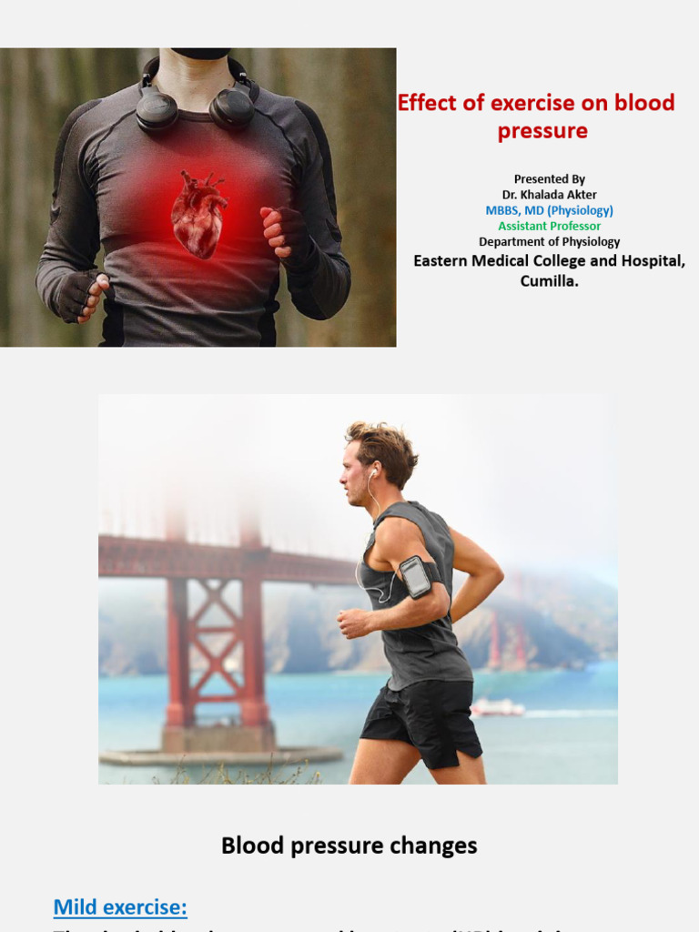 Effect of Exercise On Blood Pressure | PDF