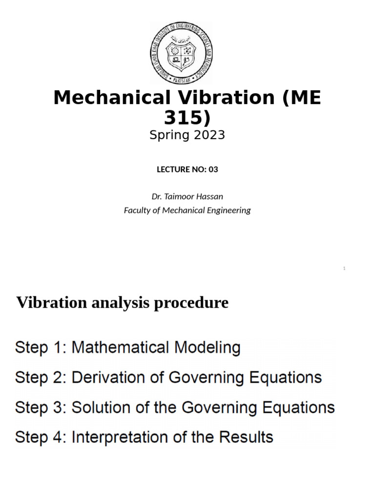 Lecture03 New | PDF | Force | Oscillation