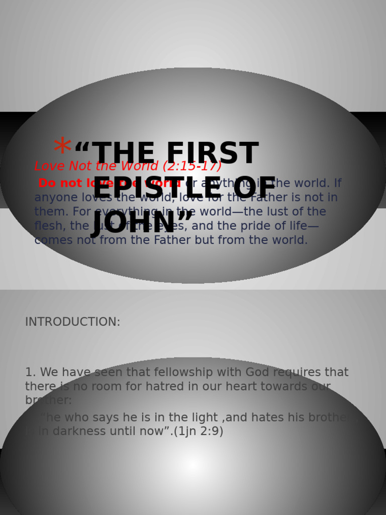The First Epistle of John | PDF | Lust | Theology
