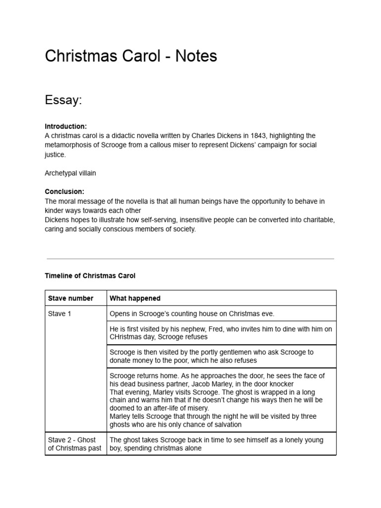 A Christmas Carol: Themes and Analysis | PDF | Ebenezer Scrooge | A ...
