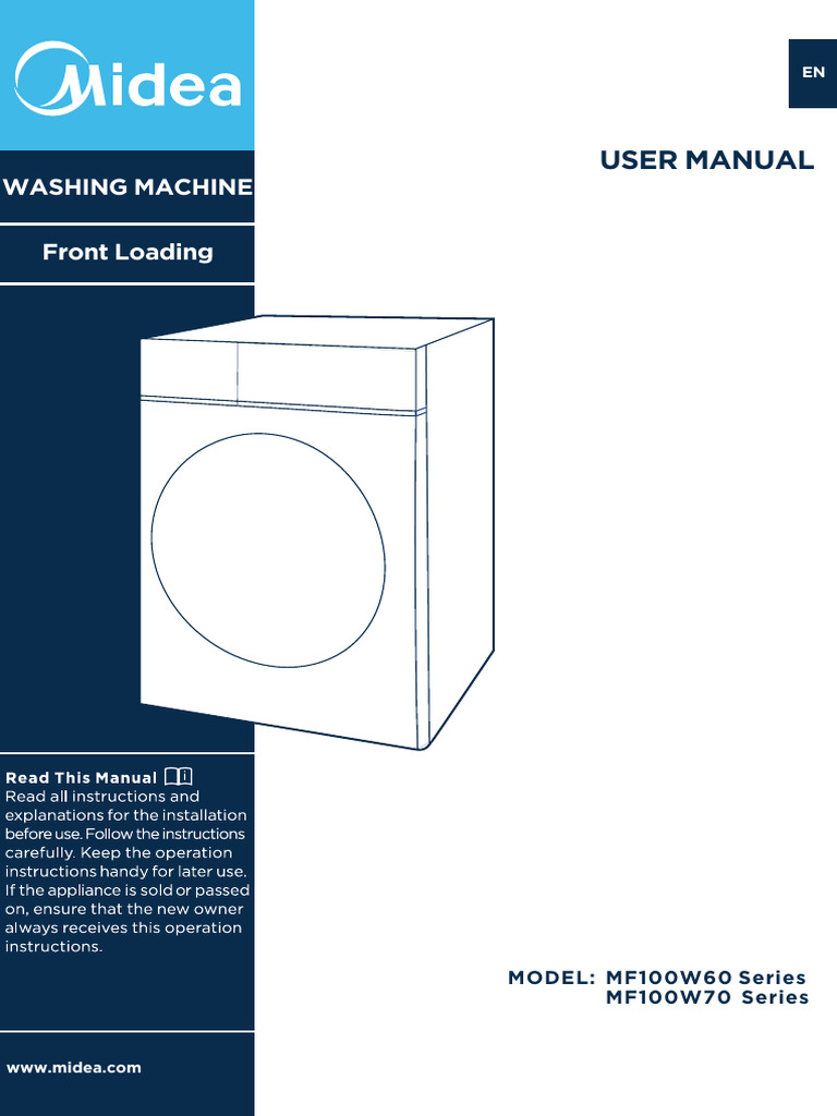 MF100 User Manual | PDF | Washing Machine | Laundry