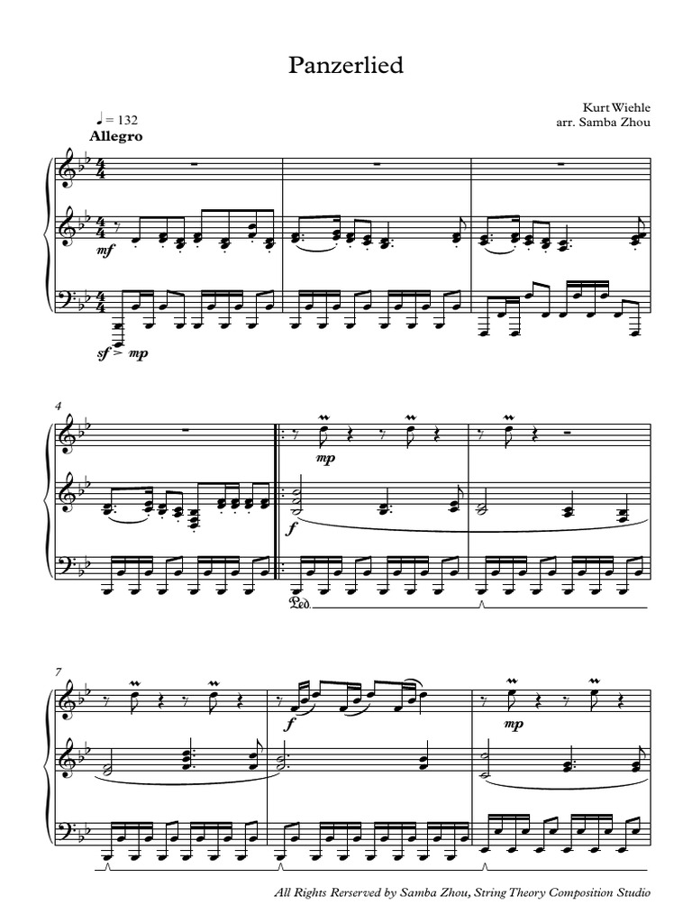 Panzerlied (Piano) | PDF | Échecs | Ouverture (échecs)
