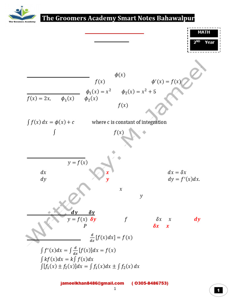 Chapter 3-2 | PDF | Integral | Function (Mathematics)