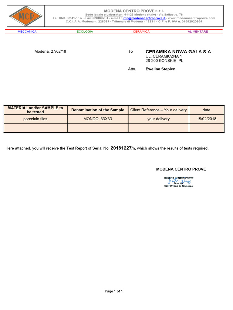 MD Mokra Stopa B 16-02-18 MCP Wlochy | PDF