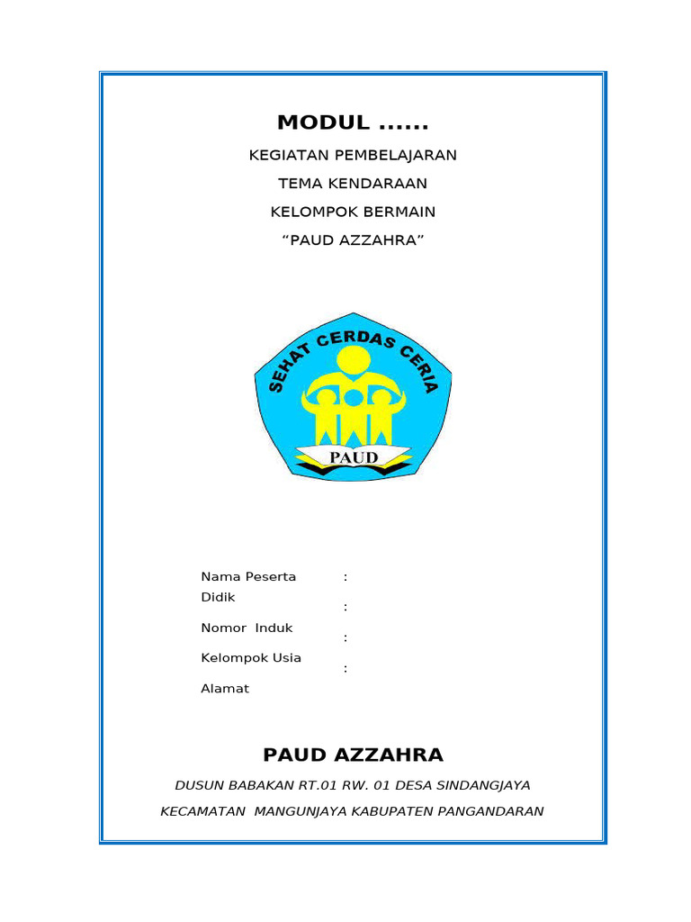 Modul Tema Kendaraan | PDF