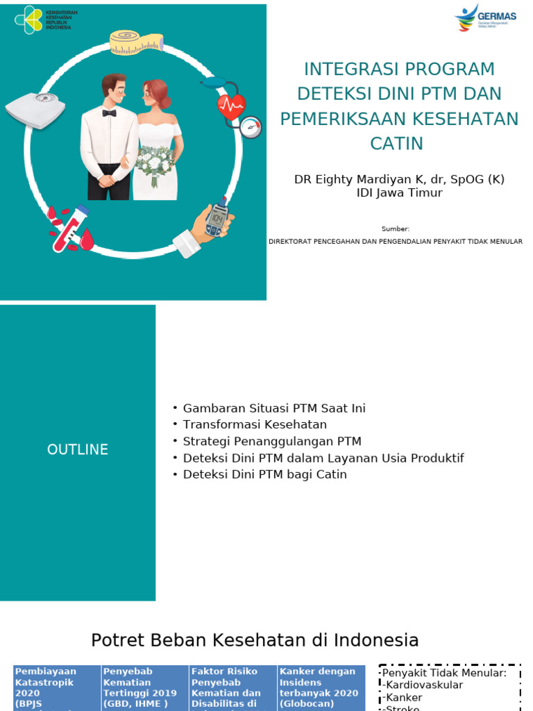 Integrasi Program Deteksi Dini PTM Dan Pemeriksaan Kesehatan Catin | PDF
