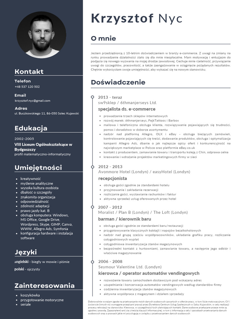 Black White Minimalist CV Resume | PDF