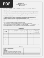 How To Fill Gratuity Form F | PDF | Gratuity | Government