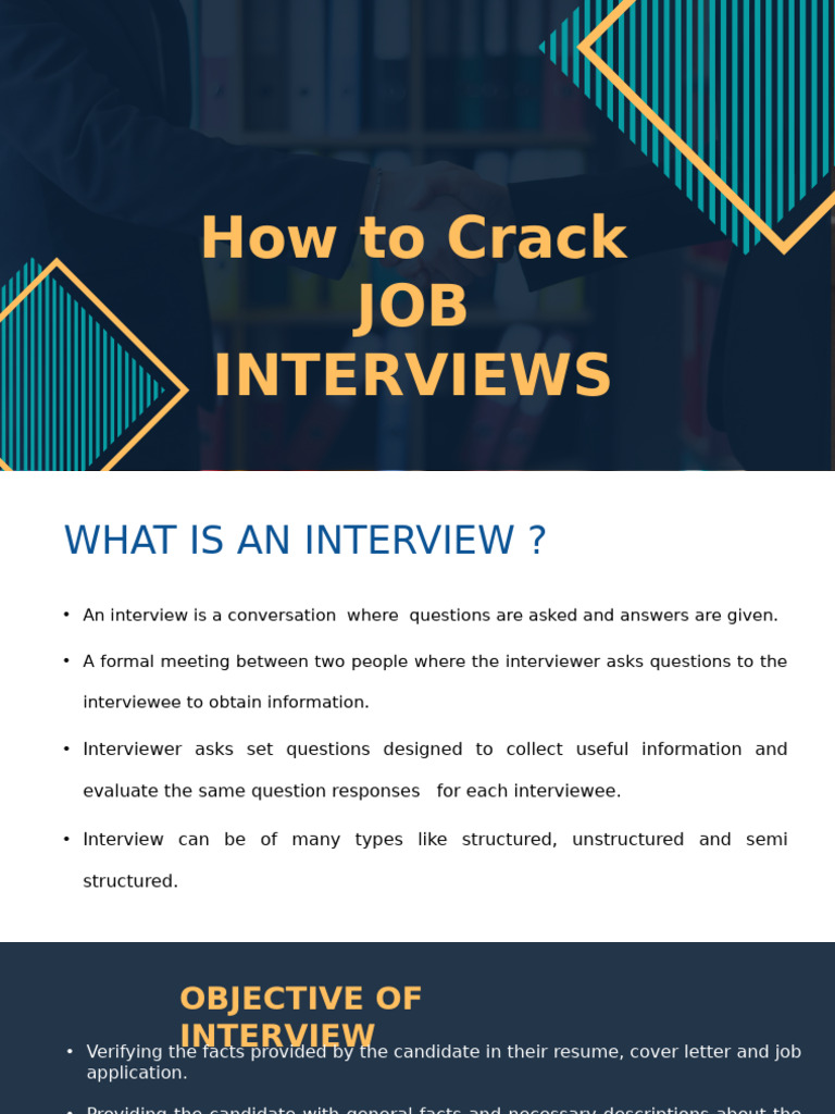 How To Crack Job Interview Final | PDF | Job Interview | Interview