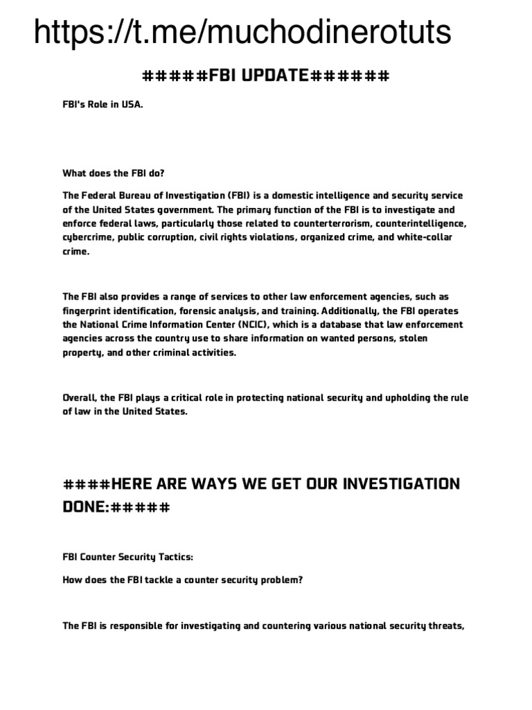 Fbi Update#####-1 - 240125 - 115416 | PDF | American Government ...
