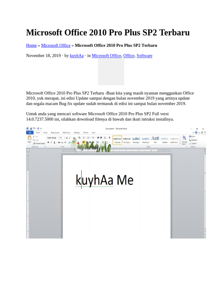 Microsoft Office 2010 Pro Plus SP2 | PDF