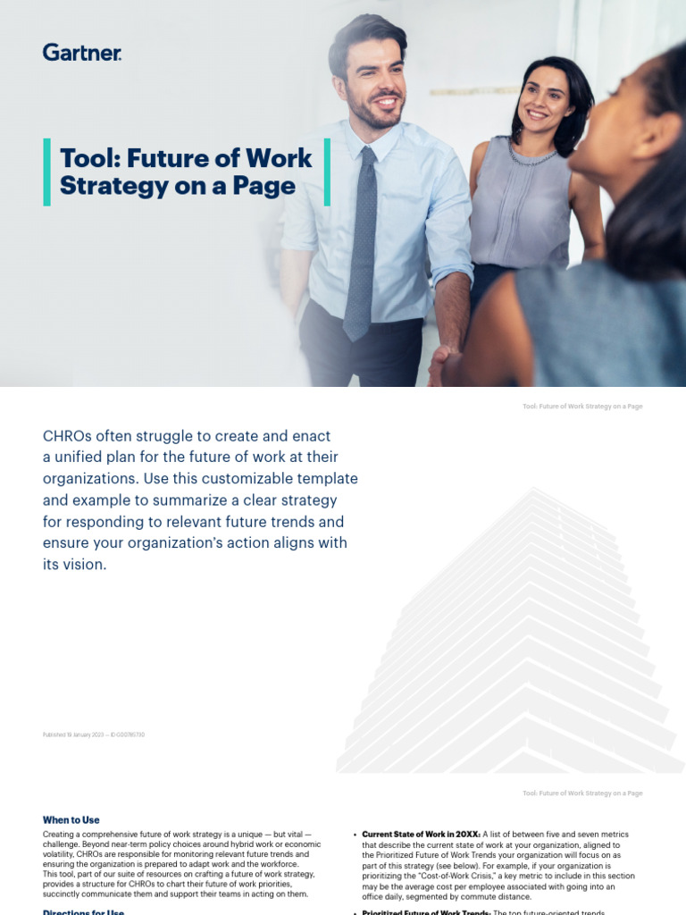 Future of Work Strategy On A Page Template | PDF | Employment | Business