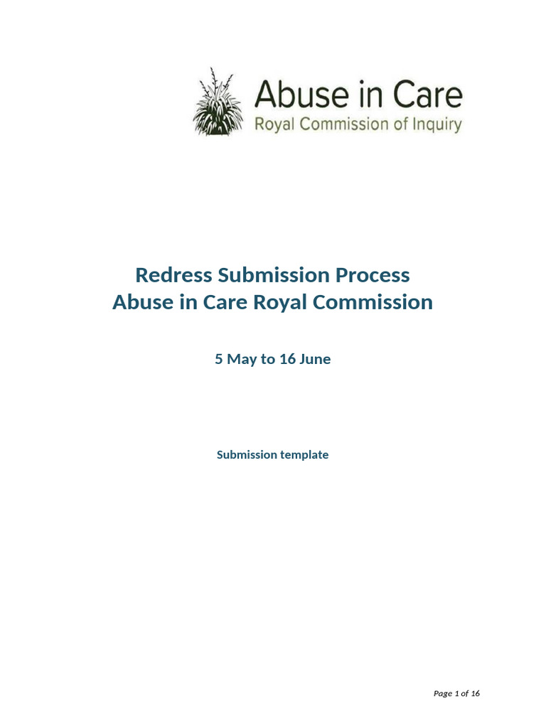 Abuse in Care Redress Form | PDF | Child Abuse | Justice