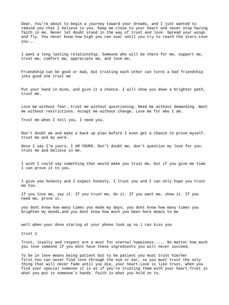 Trust 2 | PDF | Love