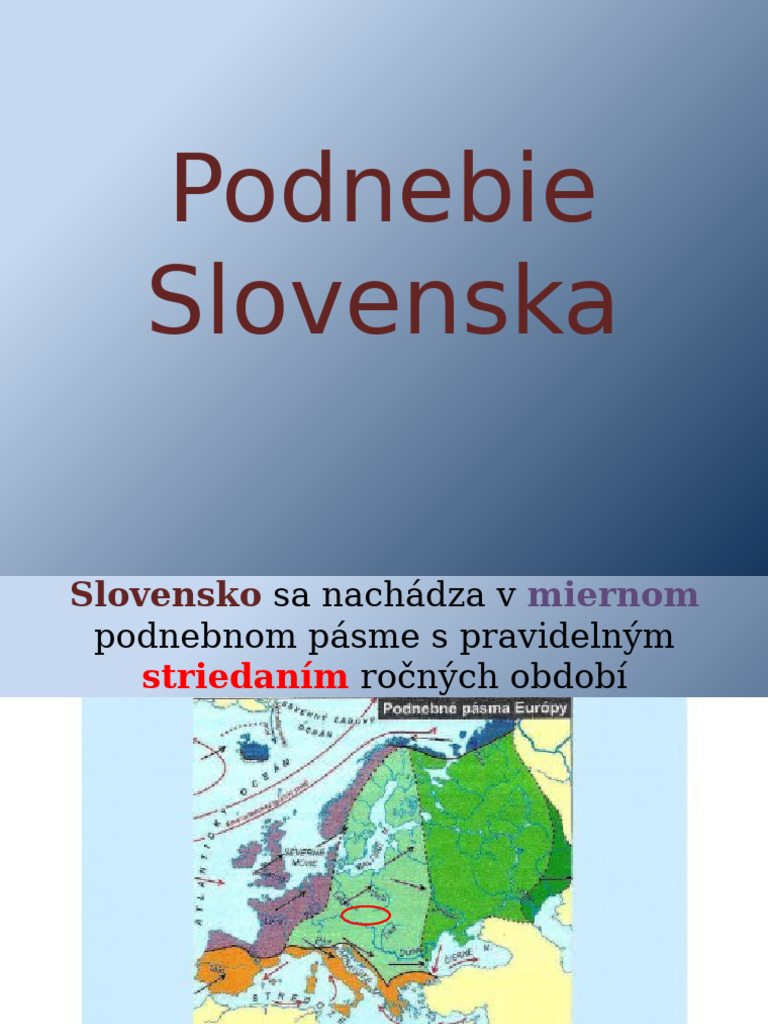 Podnebie Slovenska 2.10 | PDF