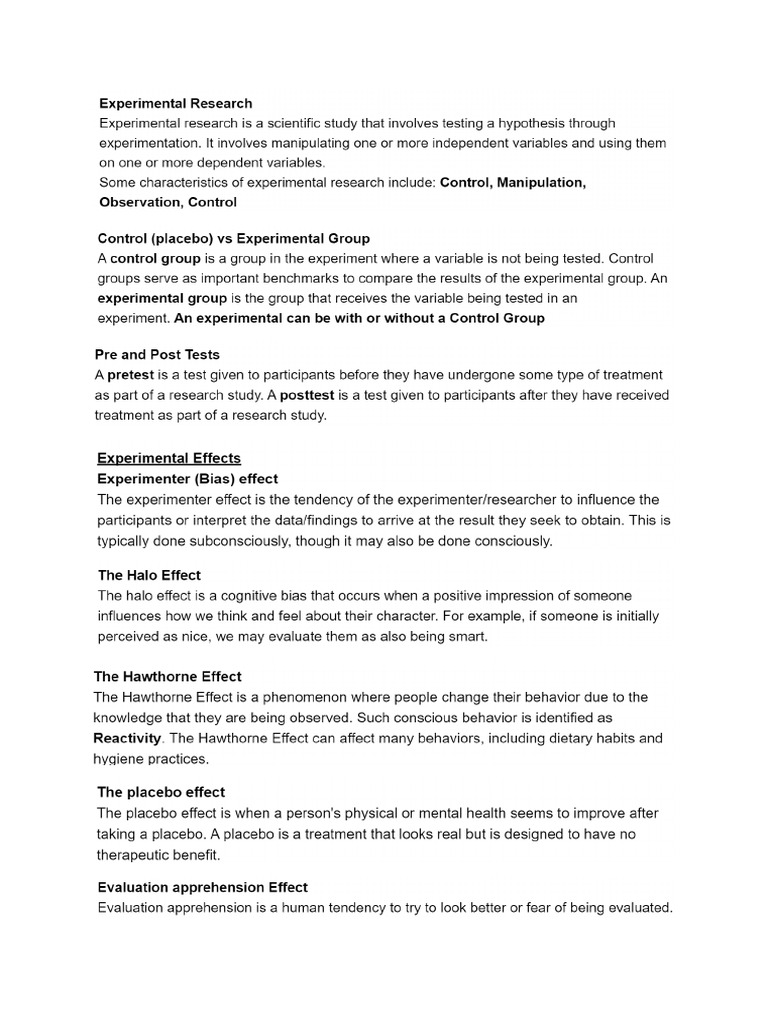 Experimental Research | PDF