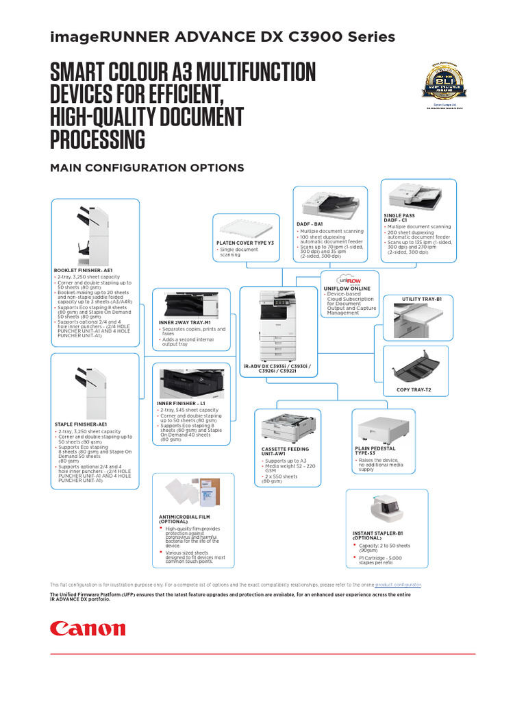 Canon Imagerunner-Advance-Dx-C3900-Series - Datasheet | PDF | Computer Network | Personal ...