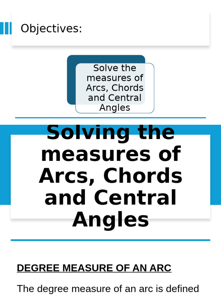 Q2 - W3 - Solving The Measures of Arcs Chords and Central Angles | PDF ...