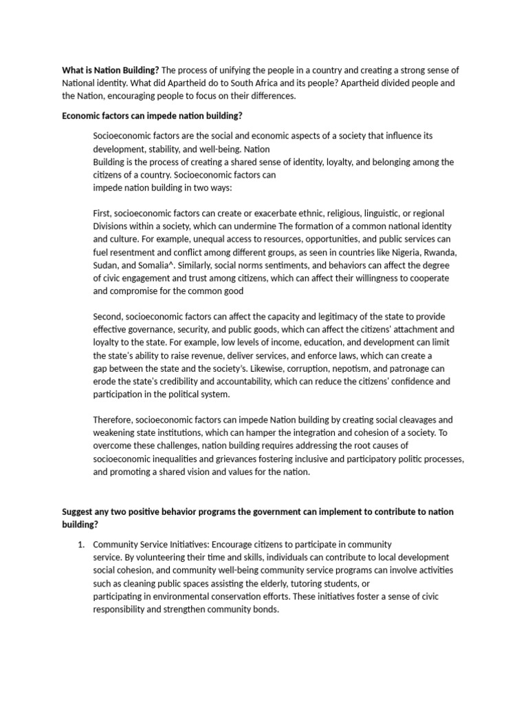 What Is Nation Building? | PDF | Social Psychology