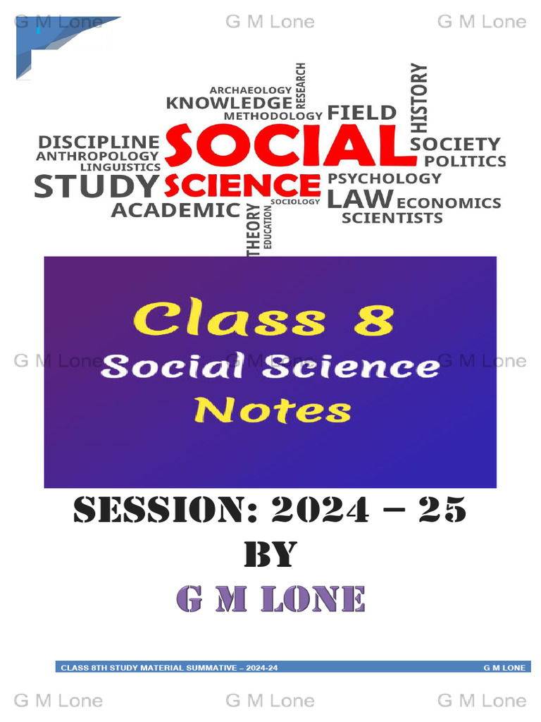 Class 8th Notes t2 2024 - Watermark | PDF | Agriculture | British Raj