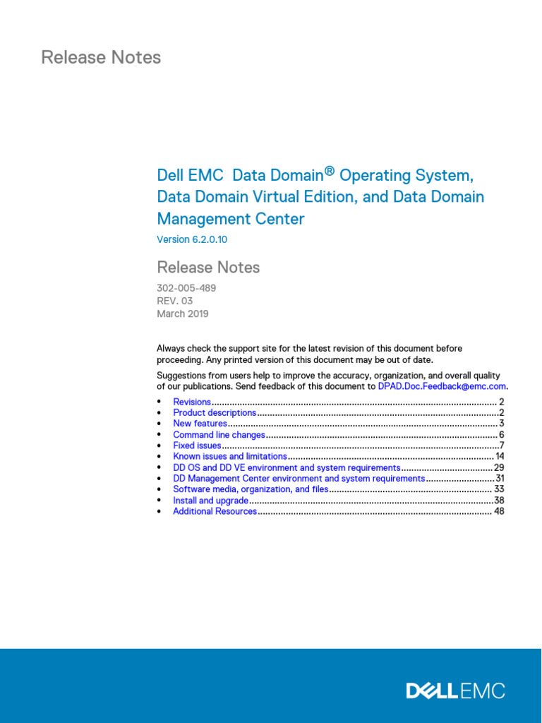 Docu92564 - Data Domain Operating System and Data Domain Management ...