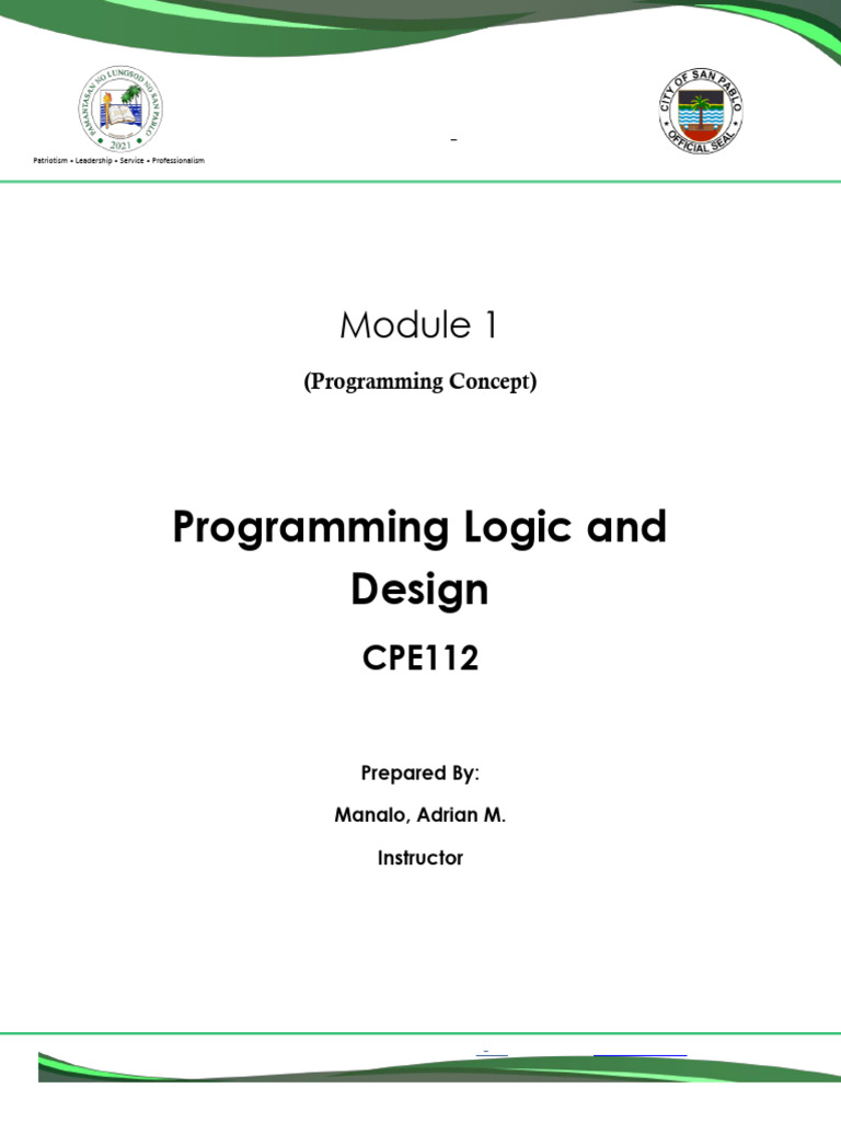CPE112 Programming Concept | PDF | Programming | Computer Program
