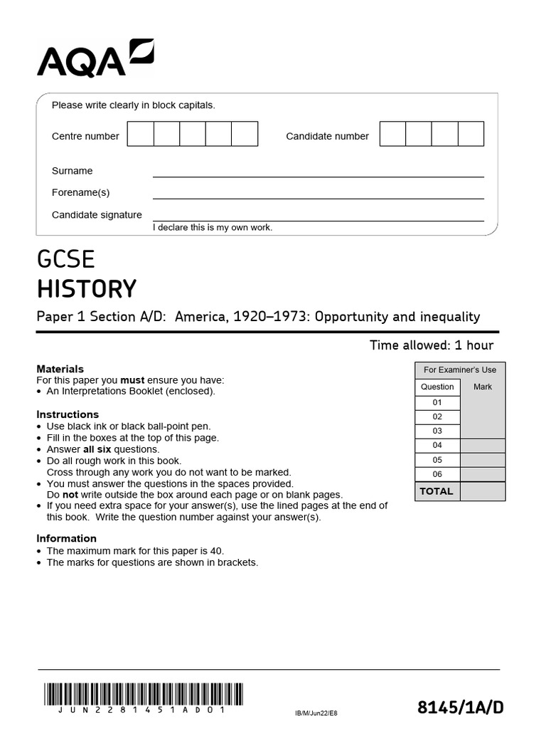 Aqa 81451ad QP Jun22 | PDF