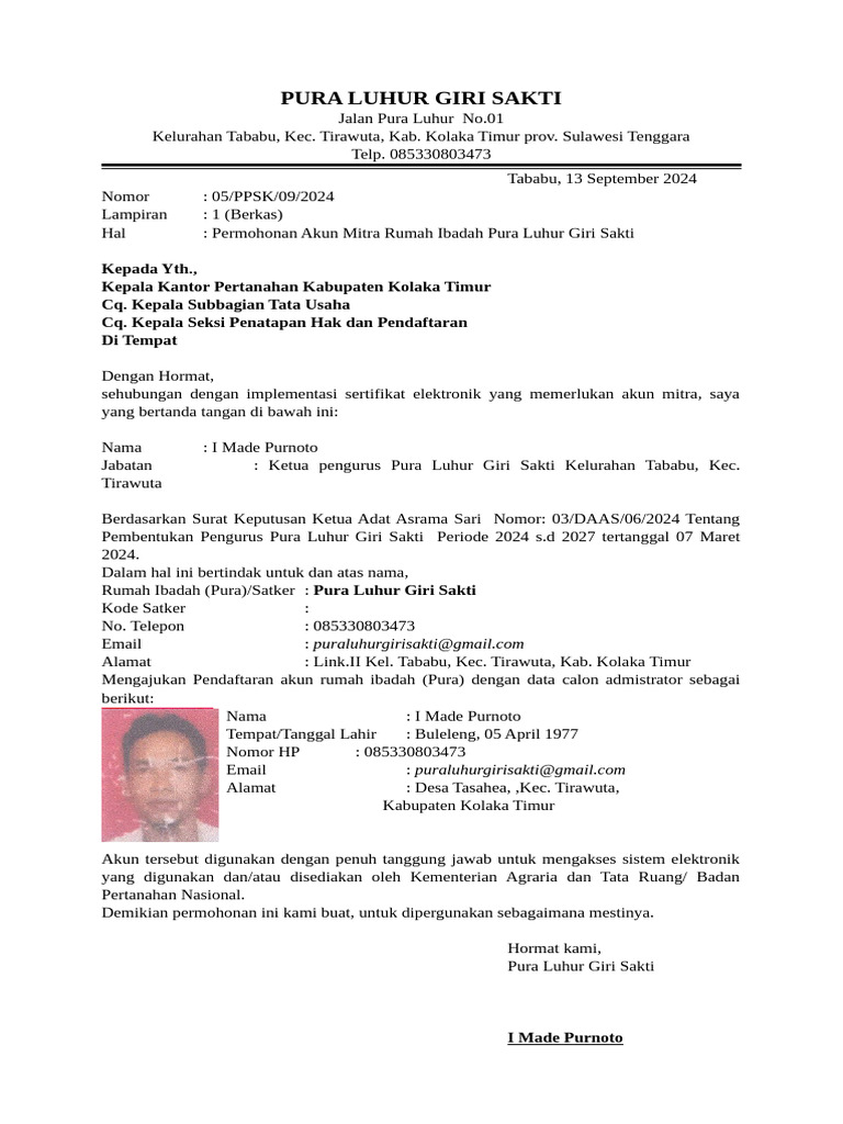 Akun Pura Luhur Giri Sakti | PDF