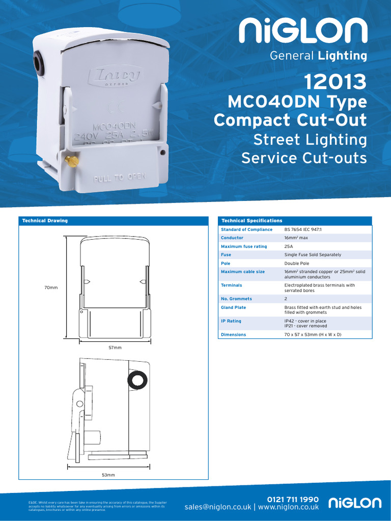 Specification Sheet | PDF | Electricity | Electrical Components