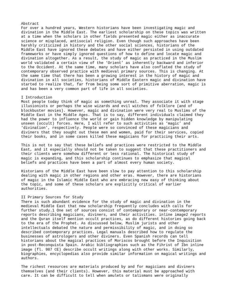 Magic and Divination in The Medieval Islamic Middle East Edgar | PDF ...