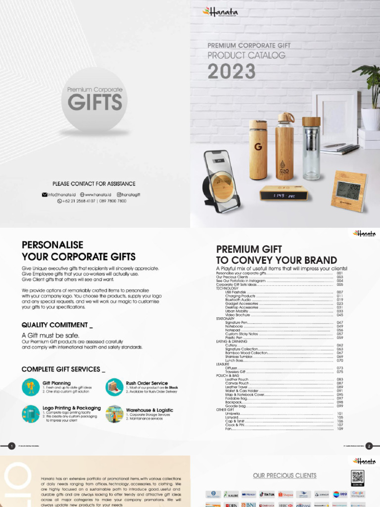 HANATA Premium Corporate Gift Catalog 2023 Q4.v1 | PDF