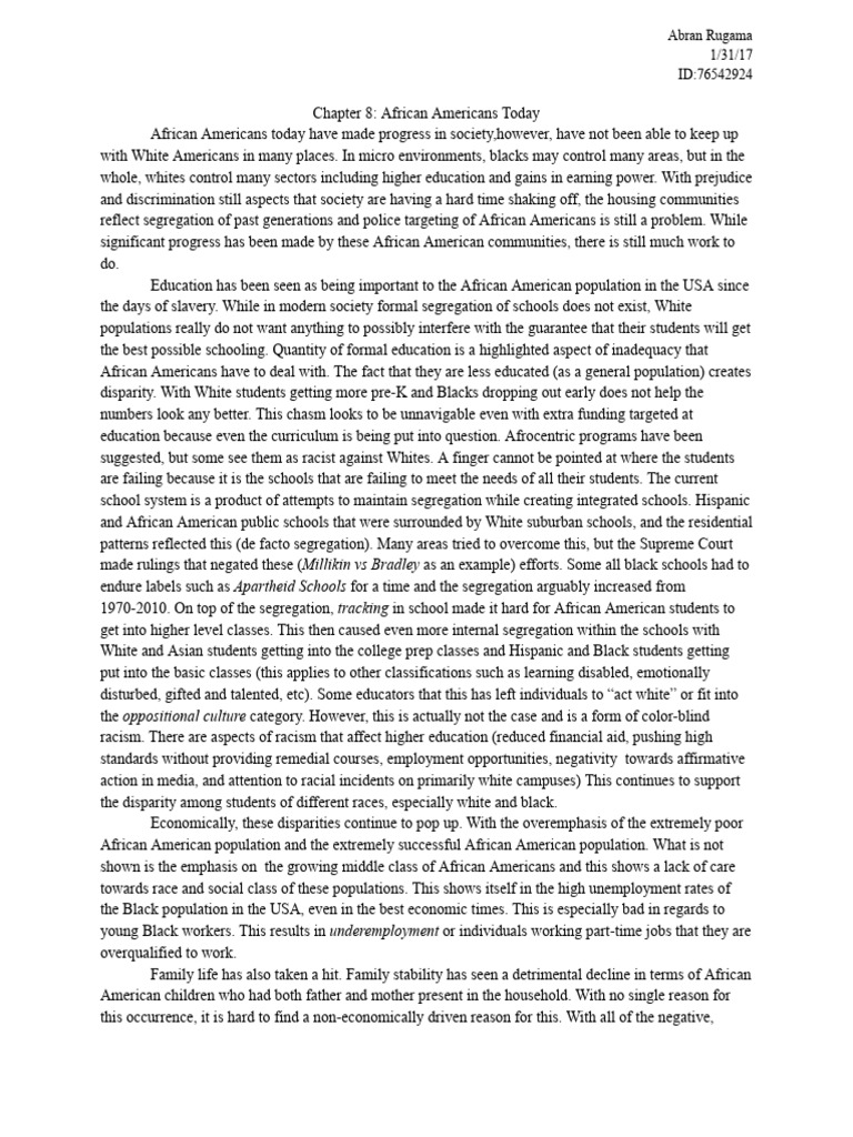 African Americans: Progress and Challenges | PDF | Racial Segregation ...