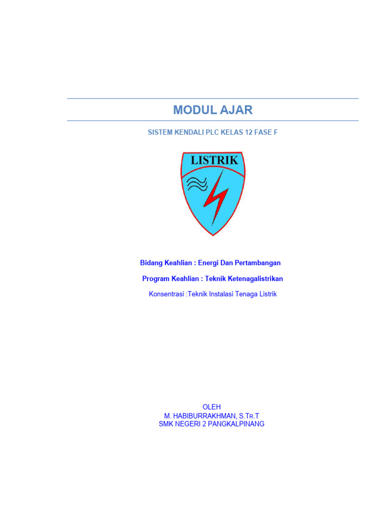 Modul Sistem Kendali PLC | PDF | Komputer