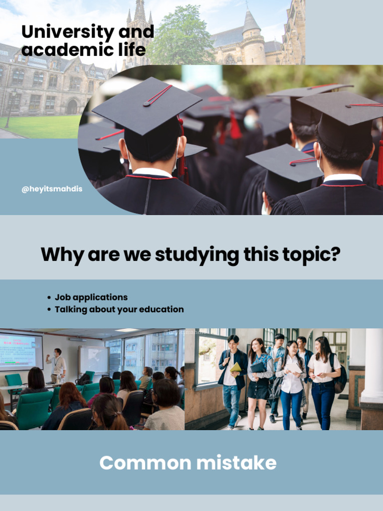 University and Academic Life @heyitsmahdis | PDF | Academic Degree ...