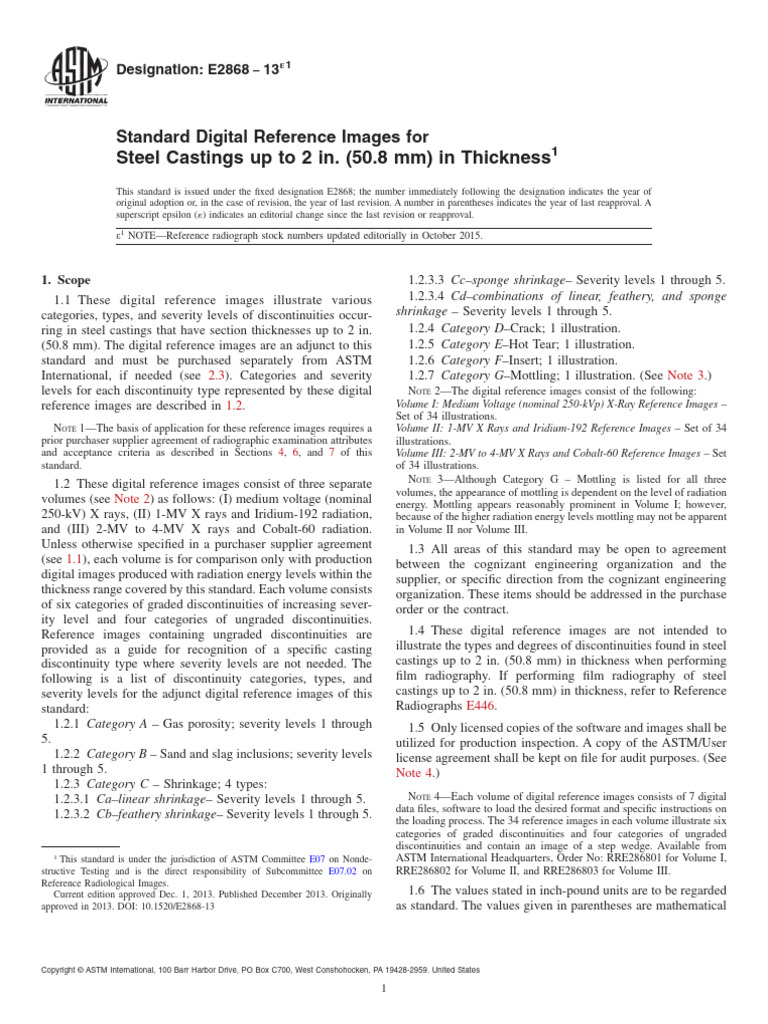 ASTM E2868 Digital Radiograpy | PDF | Contrast (Vision) | Computer Monitor