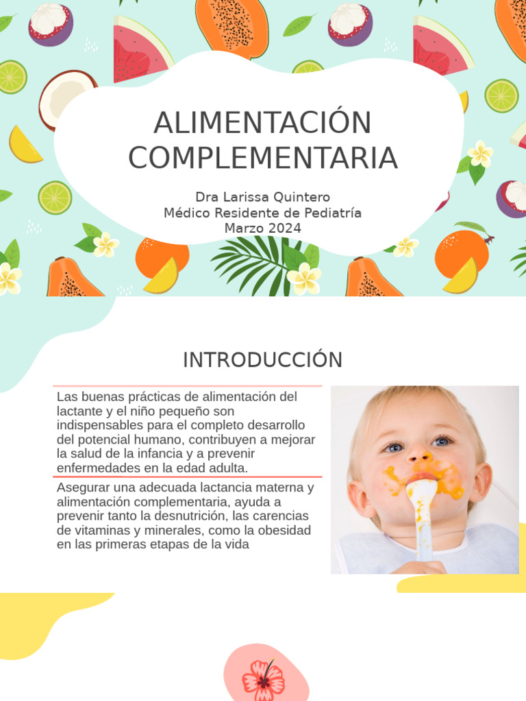 Alimentación Complementaria | PDF | Amamantamiento | Nutrición