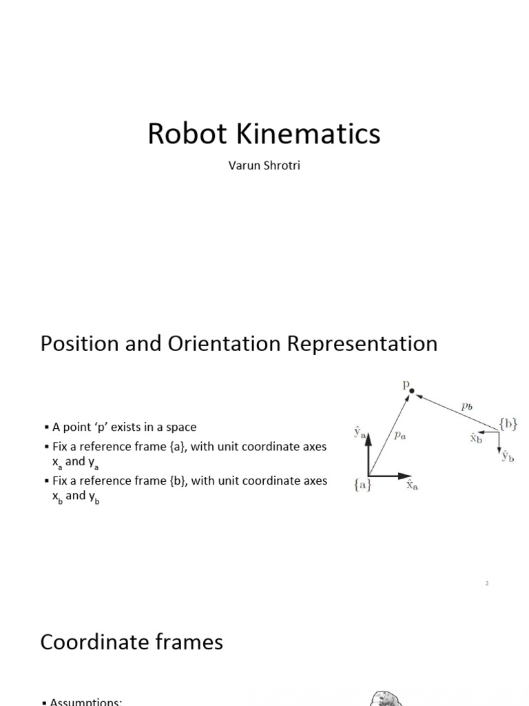 Robot Kinematics | PDF | Rotation | Cartesian Coordinate System